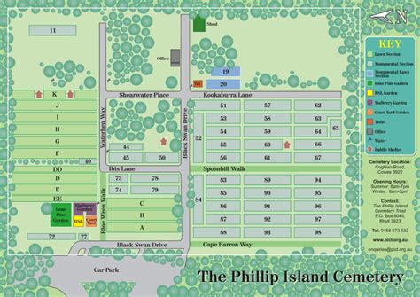 Cemetery Map Phillip Island Cemetery