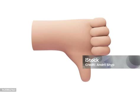 양식화 된 3d 손 흰색 격리 된 배경에 엄지 손가락 아래로 제스처 3차원 형태에 대한 스톡 사진 및 기타 이미지 3차원 형태 고객 그래픽 사용자 인터페이스 Istock