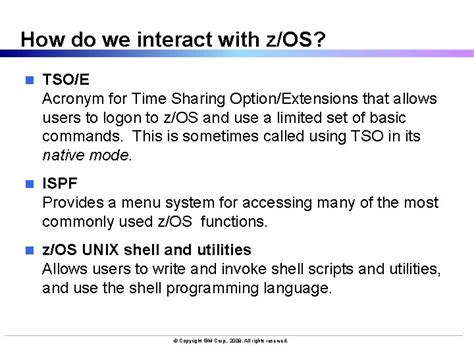 Enduser Interfaces Of Zos Tsoe And Ispf Topic