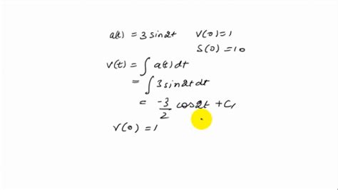SOLVED Acceleration To Position Given The Following Acceleration