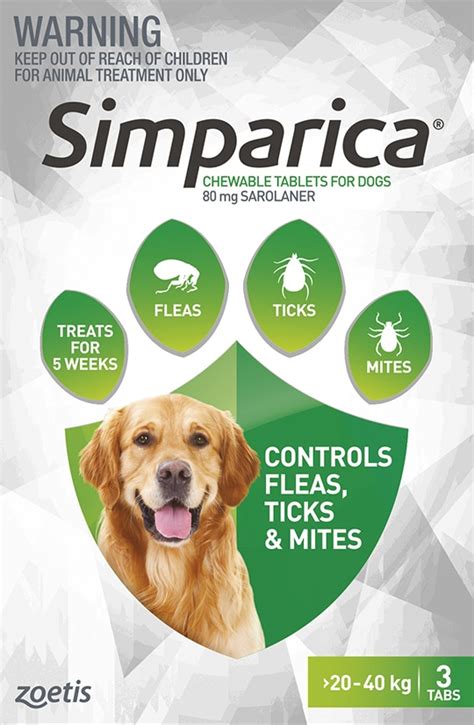 Simparica 201 40kg 80mg 3 Pack Buy Online From Vet Post Nz Fast
