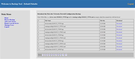 Palo Alto Networks Firewall Configuration Backup Tool