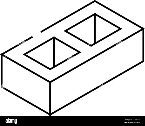 Block Brick Line Icon Vector Illustration Stock Vector Image And Art Alamy