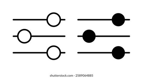 Settings Sliders Icons Thin Line Illustrations Stock Vector Royalty Free 2589064885 Shutterstock