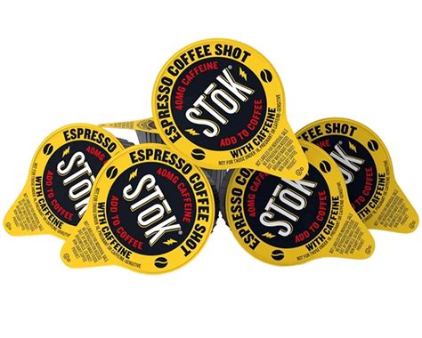 Stok Caffeinated Cold Brew Coffee Shots 50 Count Ready To Drink