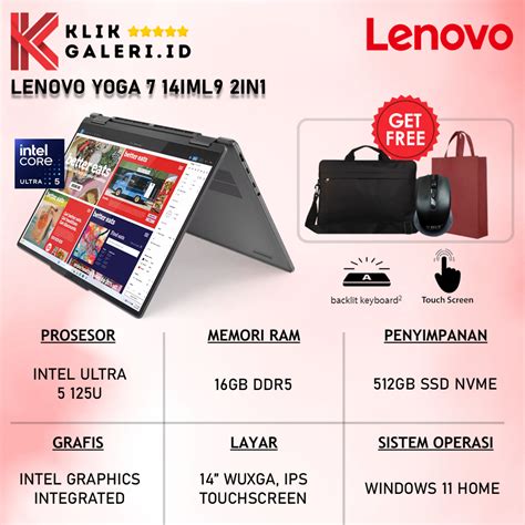 Jual Laptop Lenovo Yoga I Intel Ultra U Ram Gb Gb Ssd Wuxga Ips Touchscreen