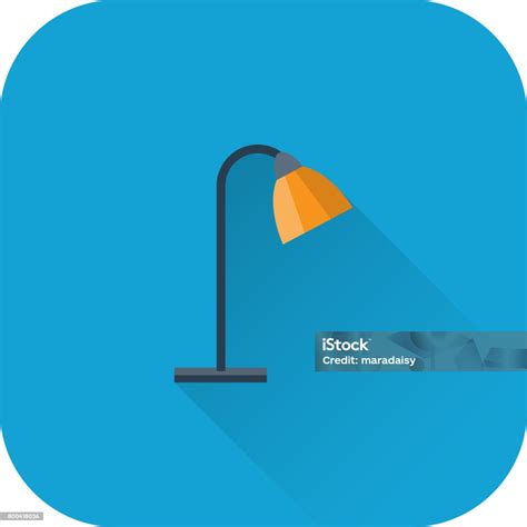 테이블 램프 아이콘입니다 벡터입니다 긴 그림자를 가진 평면 디자인입니다 가구에 대한 스톡 벡터 아트 및 기타 이미지 가구 가정용 장비 가정의 방 Istock