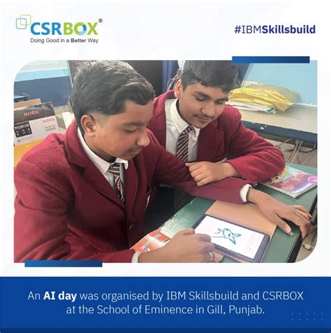 csrbox on linkedin ibm skillsbuild aiworkshop educationforfuture