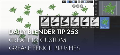 Daily Blender Tip Create Your Own Grease Pencil Brushes BlenderNation