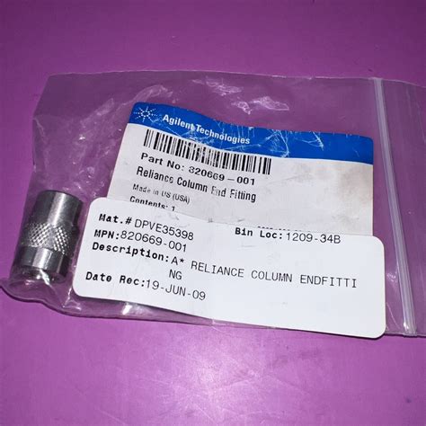 Lot Of 4 Agilent Reliance System Column End Fitting 820669 001 Ebay