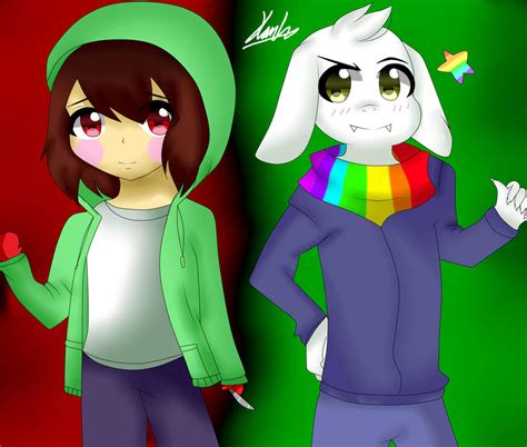 STORYSHIFT Chara And Asriel By CrystalKazeame On DeviantArt