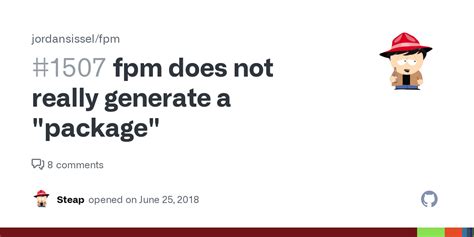 Fpm Does Not Really Generate A Package · Issue 1507 · Jordansisselfpm · Github