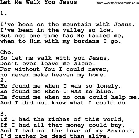 Let Me Walk You Jesus Apostolic And Pentecostal Hymns And Songs