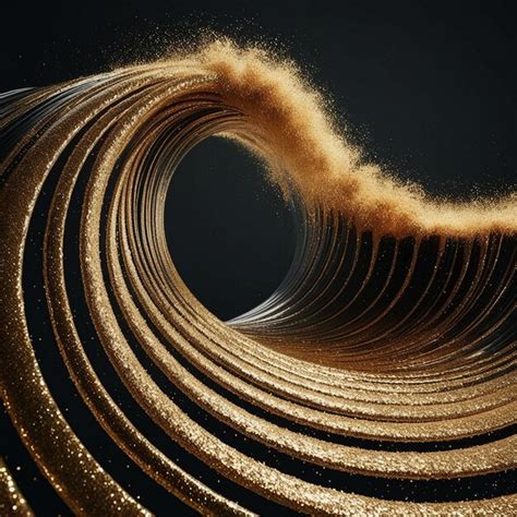 the pulsating symphony of golden particles a luxurious wave of light