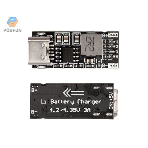 Pcbfun โมดูลชาร์จแบตเตอรี่ลิเธียมโพลิเมอร์ Type C Usb 5v To 4 2v 4 35v Shopee Thailand