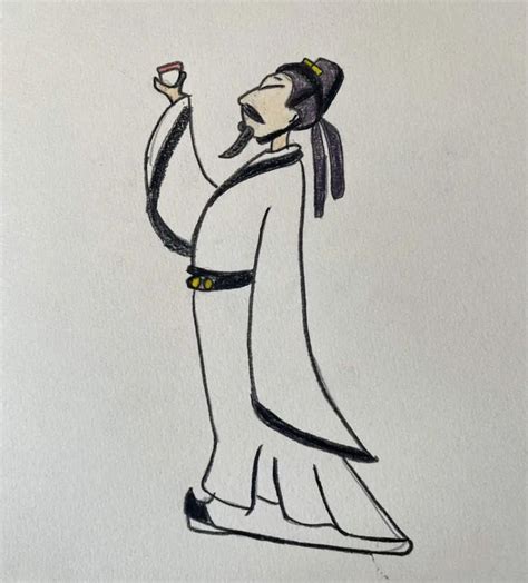 李白简笔画全身照简单（精选15张） 简笔画图片大全