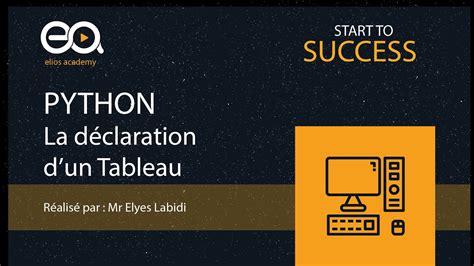 Python La Déclaration Dun Tableau Youtube