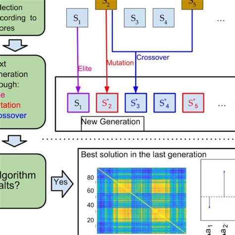 schematic of the genetic algorithm implemented to optimize the group