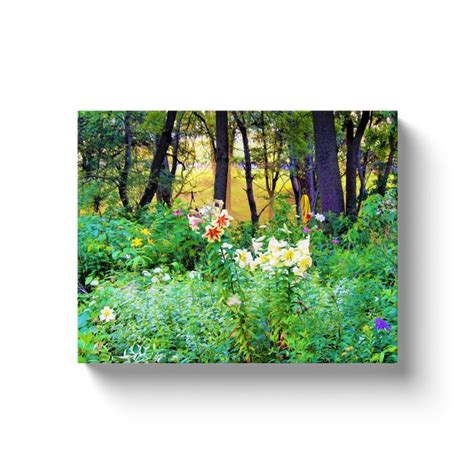 Canvas Wraps My Rubio Garden Sunrise With Tree Lilies
