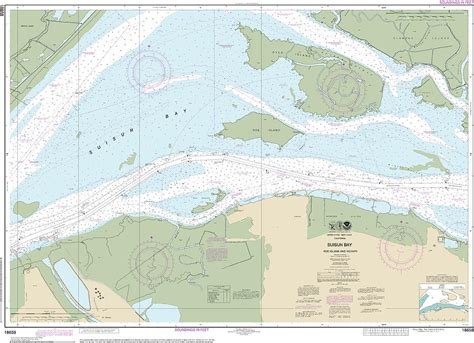 Nautical Chart 18658 Suisun Bay Roe Island Vicinity Mixed Media By Bret