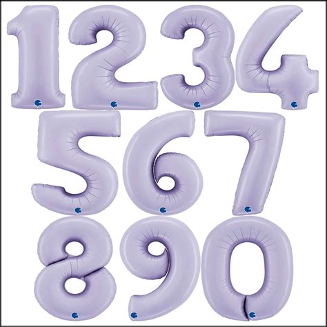 Lilac Foil Balloon Number Helium Balloons Cardiff Balloons