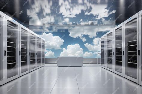 Premium Ai Image Server In Datacenter Cloud Computing Data Storage 3d