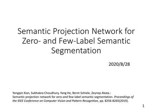 Semantic Projection Network For Zero And Few Label Semantic