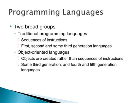 lect 1 introduction to programming languages ppt