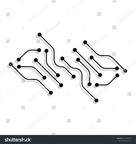 Circuit Board Pattern Dots Lines Technology Stock Vector Royalty Free