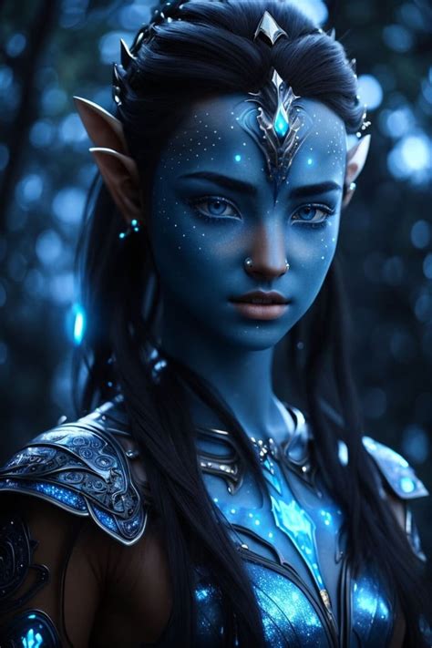 Blue Humanoid Avatar Ai Art Raiartseries