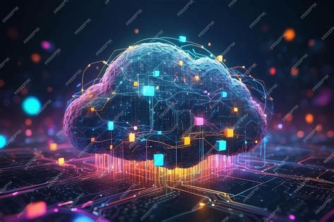 Premium Photo Big Data And Cybersecurity 3d Illustration Neural Network And Cloud Technologies