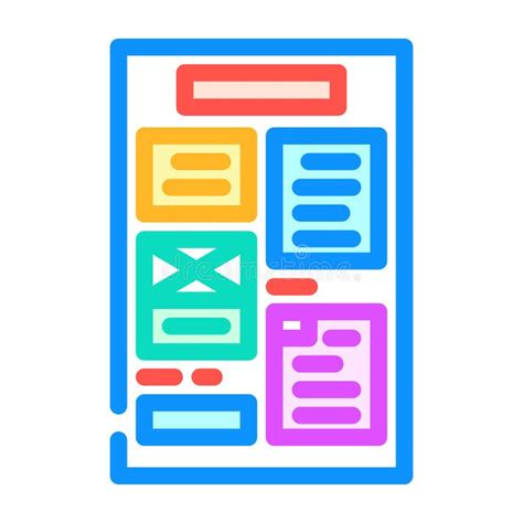 Document Layout Technical Writer Color Icon Vector Illustration Stock Vector Illustration Of