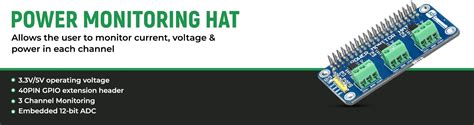 SB Power Monitoring HAT For Raspberry Pi Oz Robotics