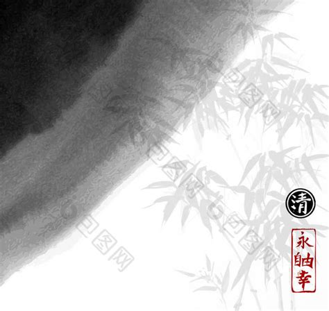 抽象的泼墨山水画图片 包图网企业站
