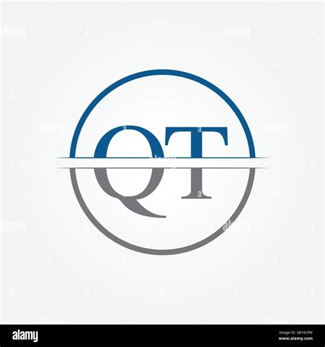 Initial Monogram Letter QT Logo Design Vector Template QT Letter Logo Design Stock Vector Image