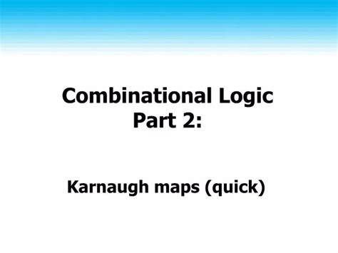Ppt Combinational Logic Part 2 Powerpoint Presentation Free