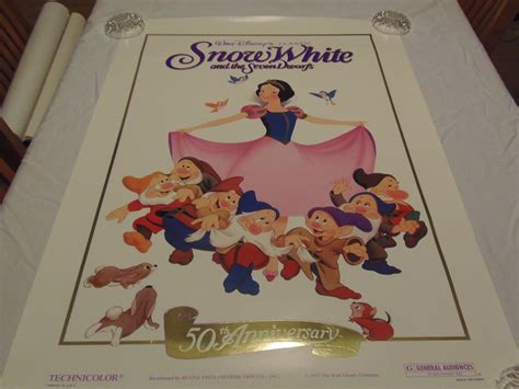 Snow White Disney 50th Anniversary Original Us Movie Poster Rolled