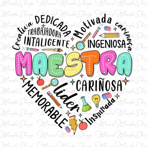 Retro Maestra Png First Day Of School Png Spanish Teacher Png Back