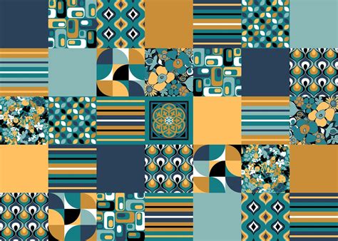 Retro Patchwork 12 Wallpaper Happywall