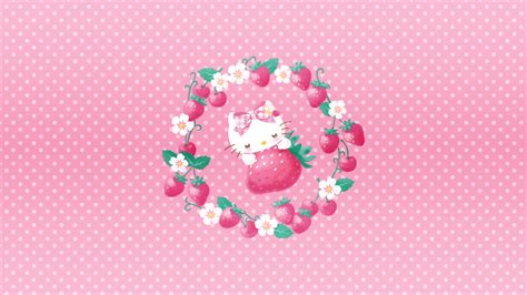 Hello Kitty Strawberry Wallpapers Wallpaper Cave