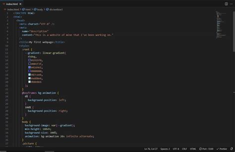 Day 3 First Time Using Css To Add An Animated Gradient Background To My Webpage Dev Community