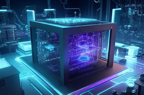 Premium Ai Image Futuristic Quantum Computing Lab