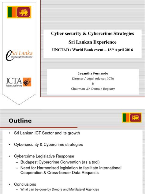 Cyber Security And Cybercrime Strategies Sri Lankan Experience Pdf