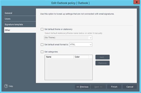 Outlook Policy