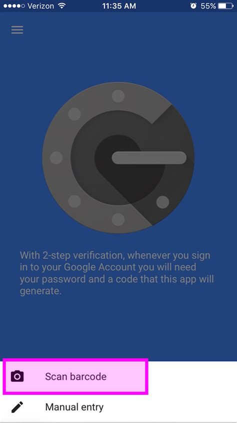Google Authenticator Scan Barcode Clearly Presentable
