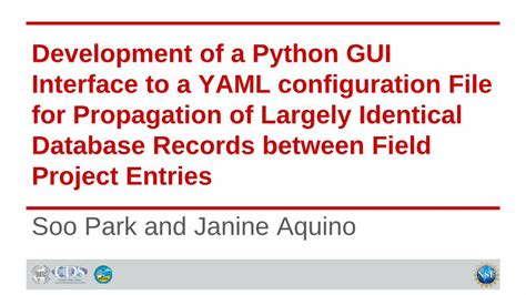 Pdf Development Of A Python Gui Interface To A Yaml Dokumentips