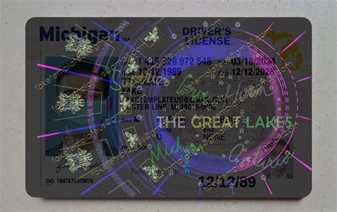 Michigan Drivers License Template New V2 1200 Dpi