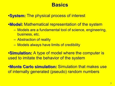 Simulation And Monte Carlo Some General Principles Ppt