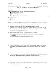 Lab Troubleshooting Boot Process On PC Hardware Course Hero