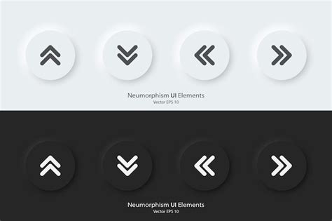 Premium Vector Direction Sign A Set Of Black And White Round Buttons